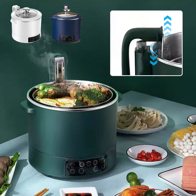 3L Smart Lifting Electric Hot Pot with Steaming Basket – keoepro