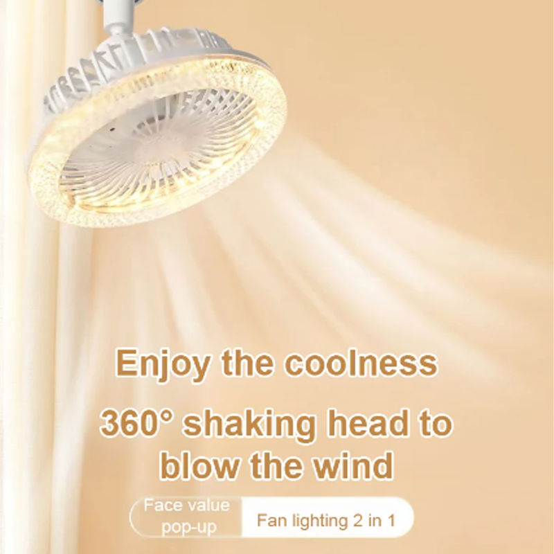 🍃2025 Newest Models🍃E27 360° Rotating Ceiling Fan with Remote Control ...